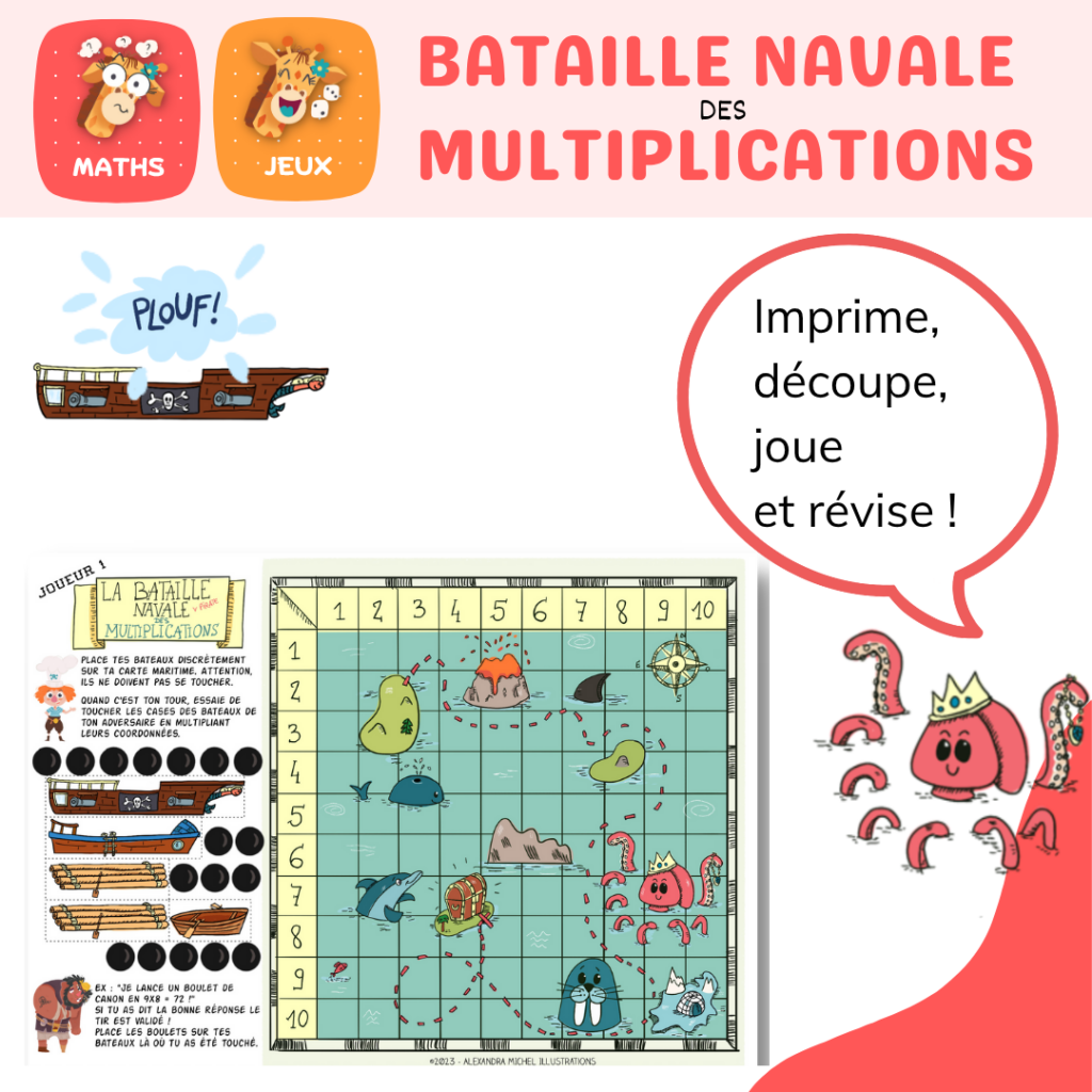 Bataille navale des multiplications - Alexandra MICHEL